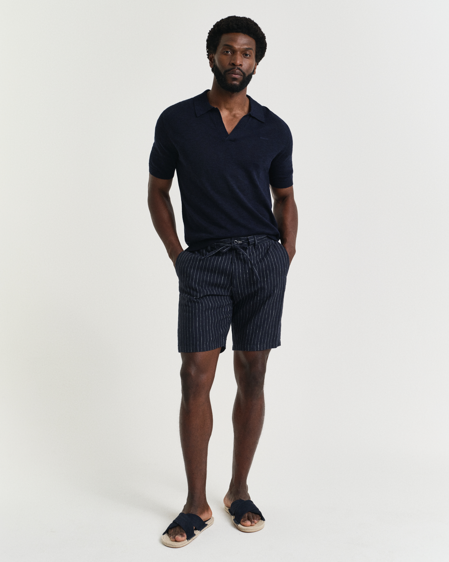 Calções de linho às riscas regular fit - GANT