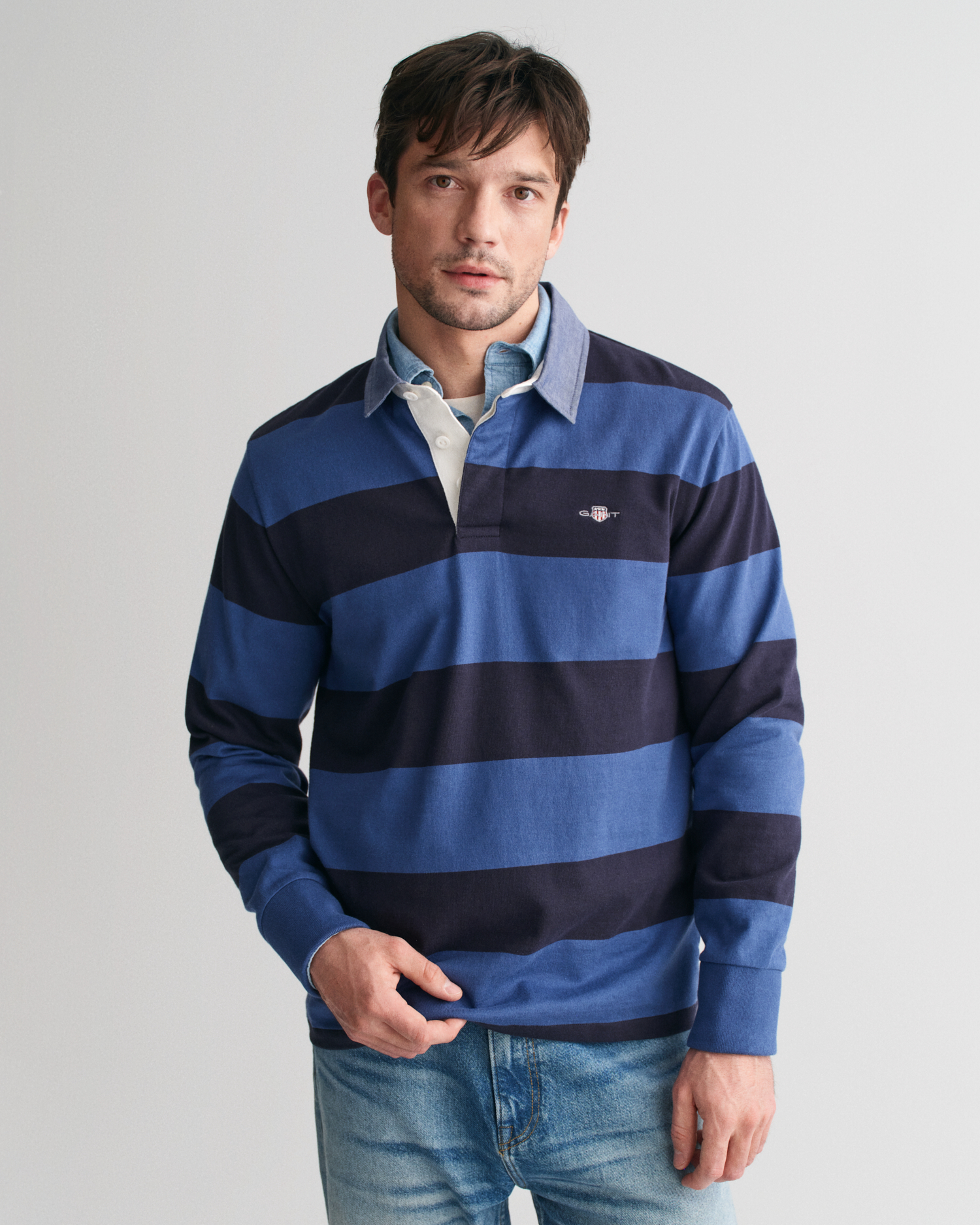 Heavy Rugger em chambray às riscas - GANT
