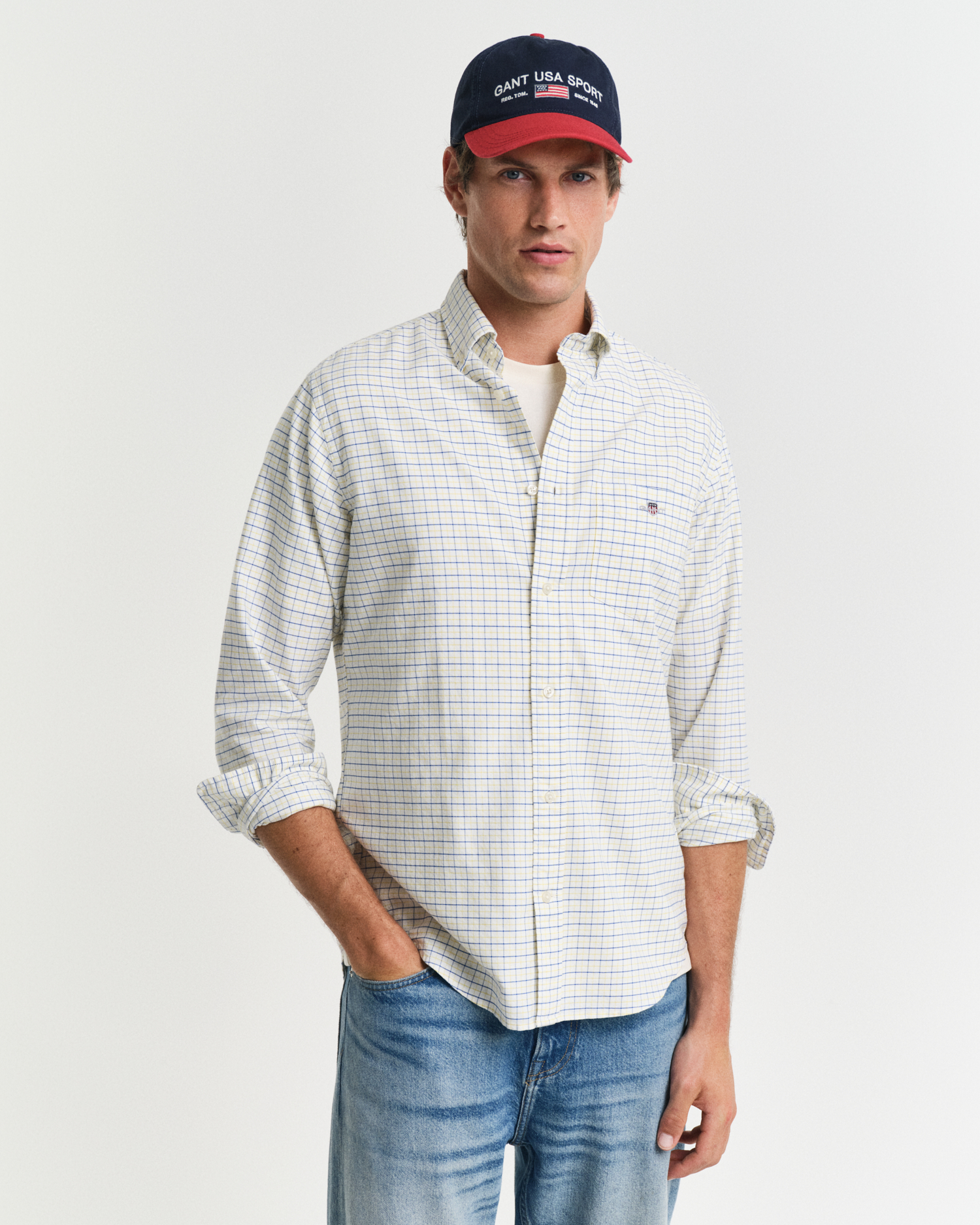 Camisa Oxford clássica Tattersall regular fit - GANT
